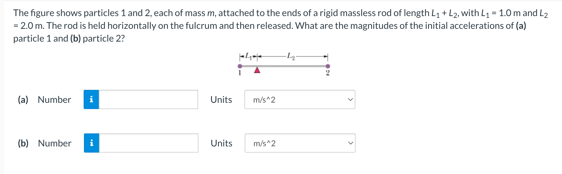 Solved = The figure shows particles 1 and 2, each of mass m, | Chegg.com