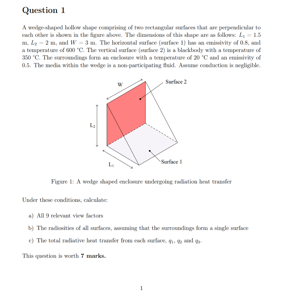 A wedge-shaped hollow shape comprising of two | Chegg.com