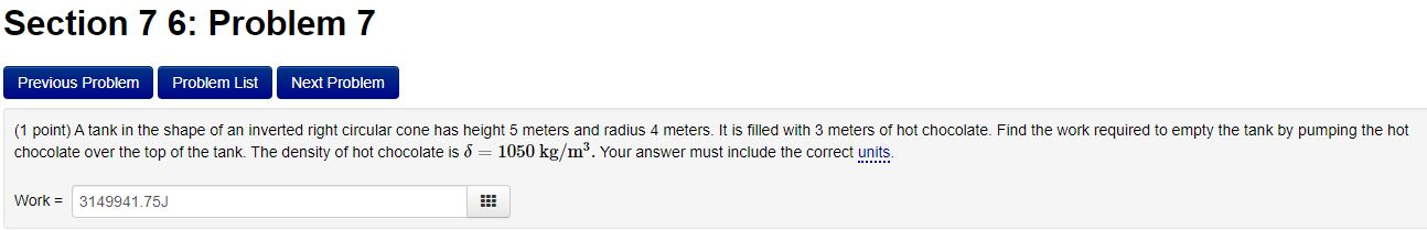 Solved Section 7 6: Problem 7 Previous Problem Problem List | Chegg.com