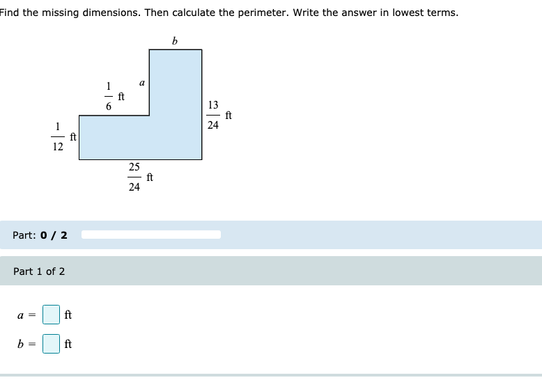 Solved Find the missing dimensions. Then calculate the | Chegg.com