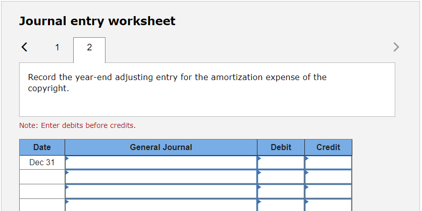Solved Exercise 8-21 (Algo) Amortization of intangible | Chegg.com
