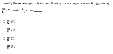 Solved Identify the missing particle in the following | Chegg.com