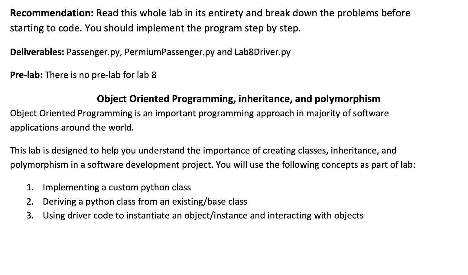 Solved Recommendation: Read this whole lab in its entirety | Chegg.com