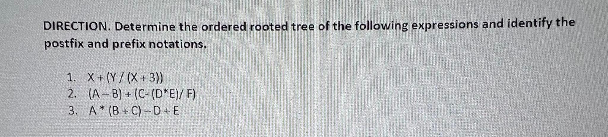 Solved Direction Determine The Ordered Rooted Tree Of The