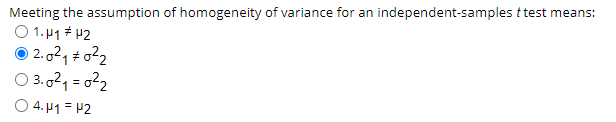 Solved Meeting the assumption of homogeneity of variance for | Chegg.com