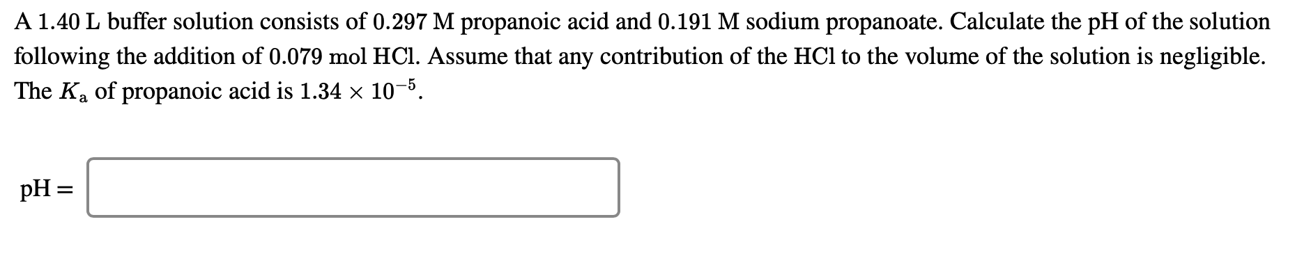 Solved A 1.40 L buffer solution consists of 0.297 M | Chegg.com