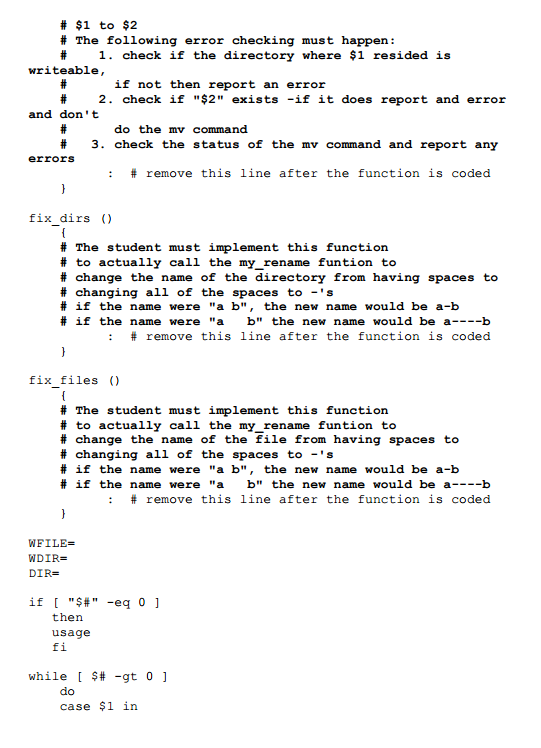 The student is to modify the script | Chegg.com