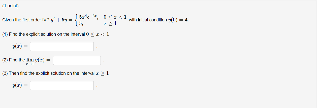 Solved Given the first order IVP | Chegg.com