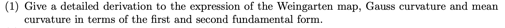 Solved (1) Give a detailed derivation to the expression of | Chegg.com