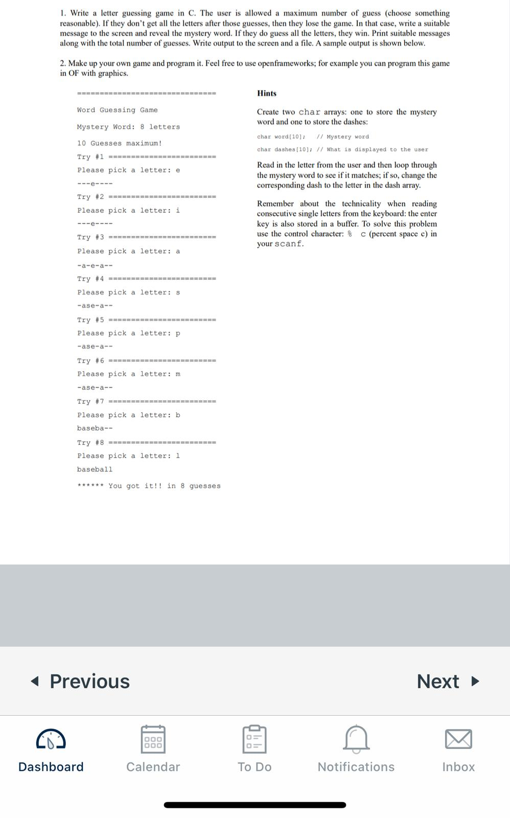 Solved 1. Write a letter guessing game in C. The user is | Chegg.com