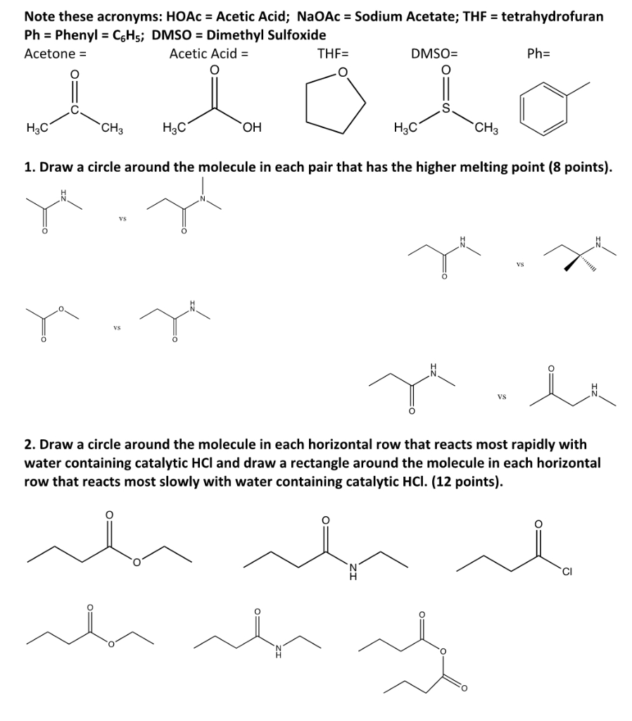 Solved Note these acronyms: HOAC = Acetic Acid; NaoAc = | Chegg.com