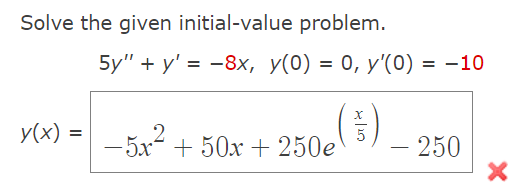 Solved Solve the given initial-value problem. | Chegg.com