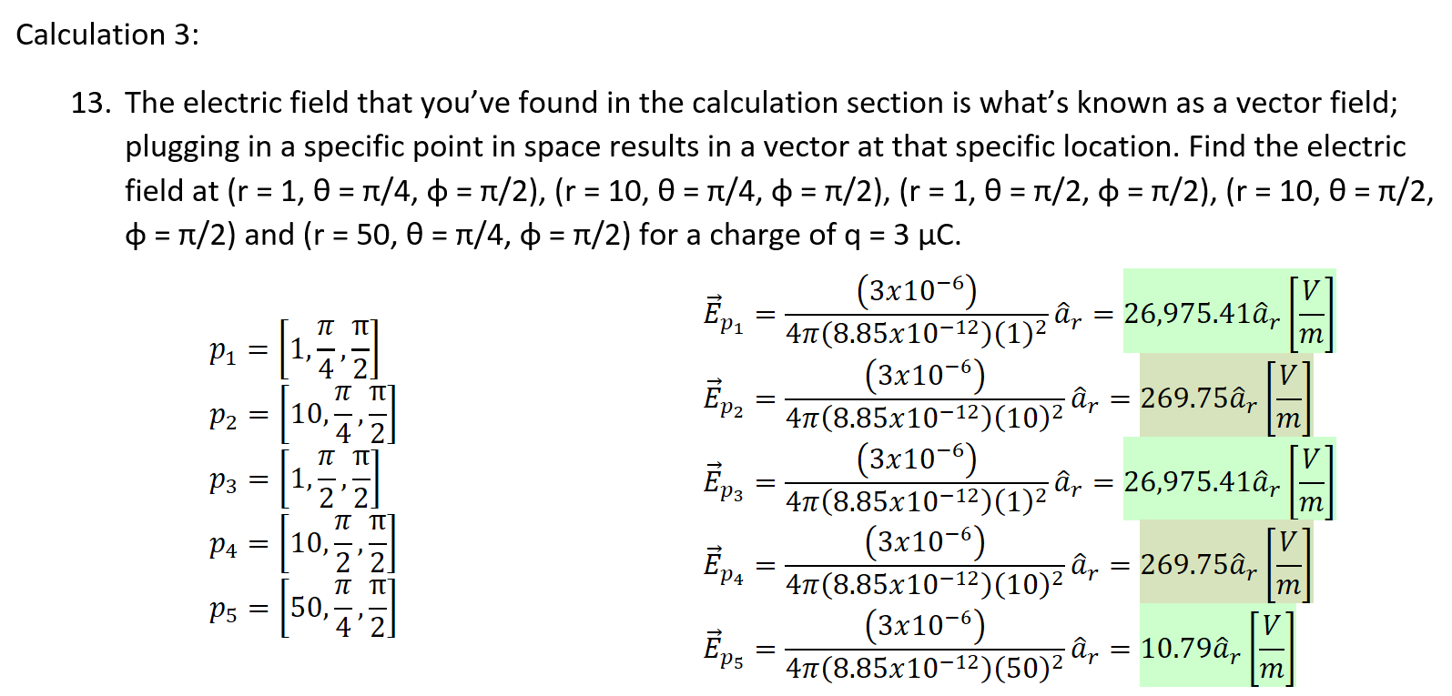1. Use Matlab to plot the 5 vectors you calculated in | Chegg.com