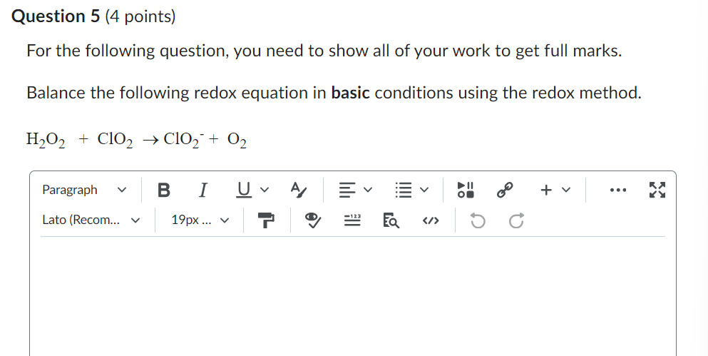 Solved Question 5 (4 ﻿points)For the following question, you | Chegg.com