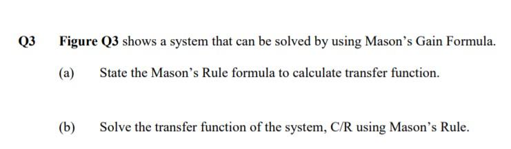 Q3 Figure Q3 shows a system that can be solved by | Chegg.com