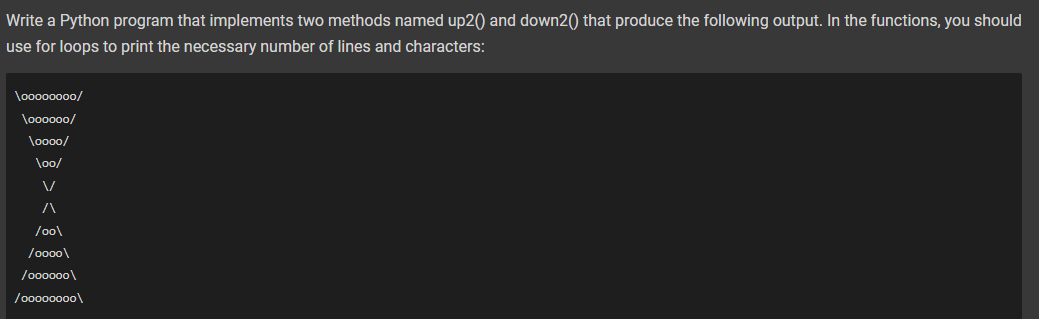 Solved Write a Python program that implements two methods | Chegg.com