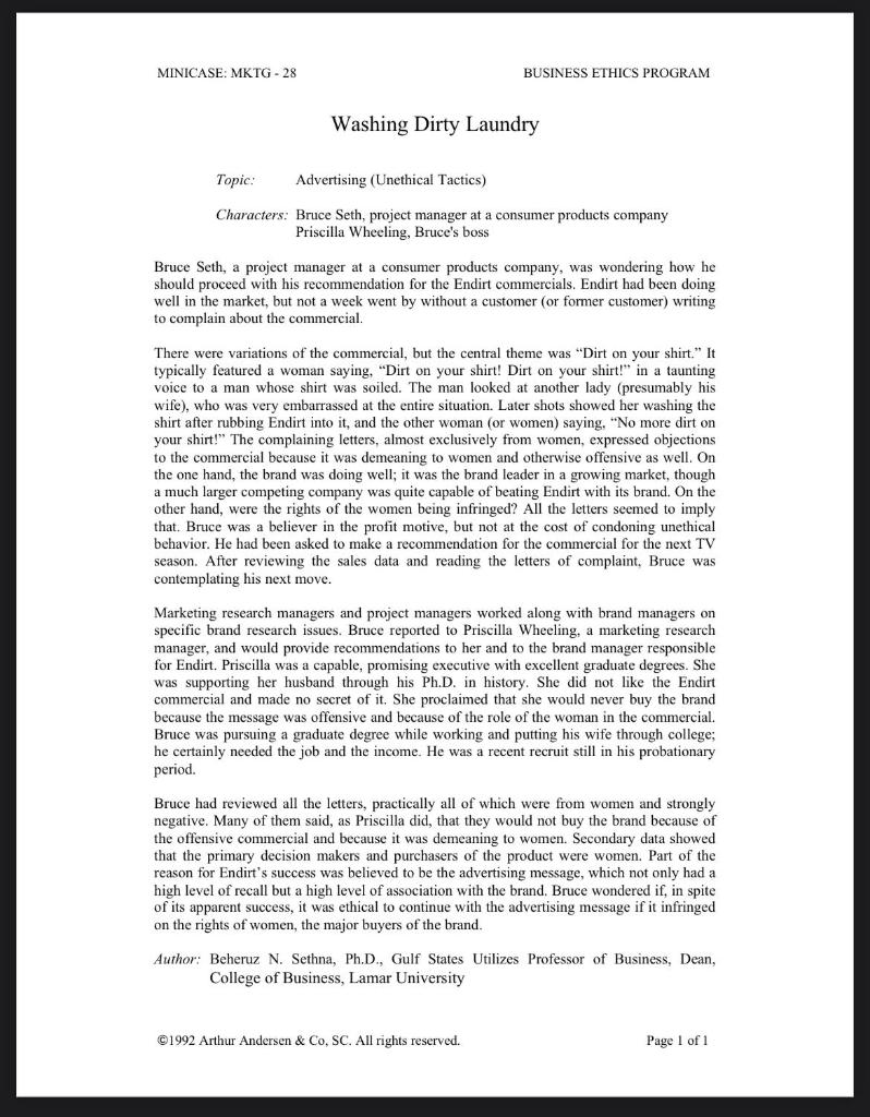 Solved Define the central issue and state the problem in | Chegg.com