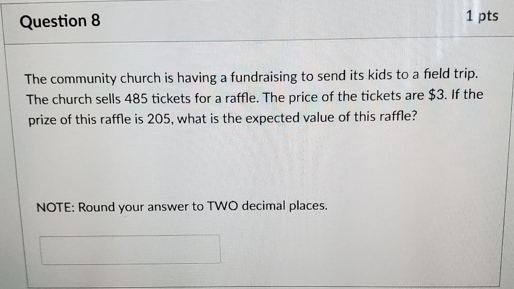 Solved The community church is having a fundraising to send | Chegg.com