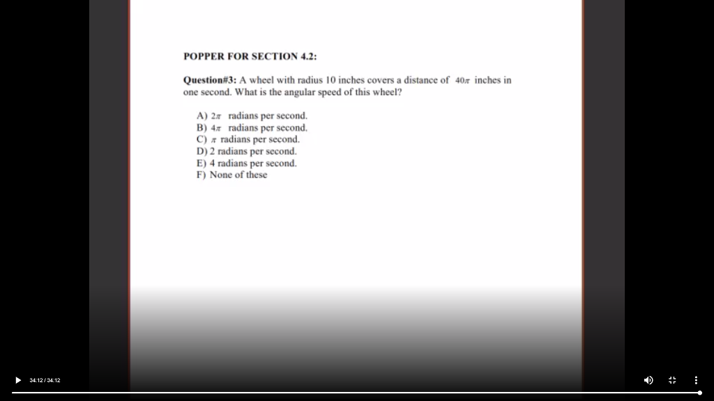 Solved POPPER FOR SECTION 4.2: Question#3: A wheel with | Chegg.com