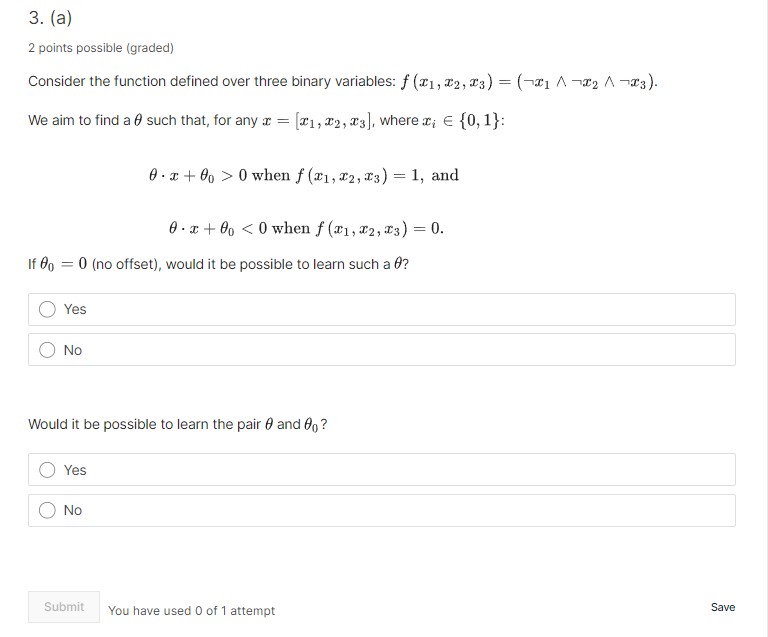 Solved (a)2 ﻿points possible (graded)Consider the function | Chegg.com