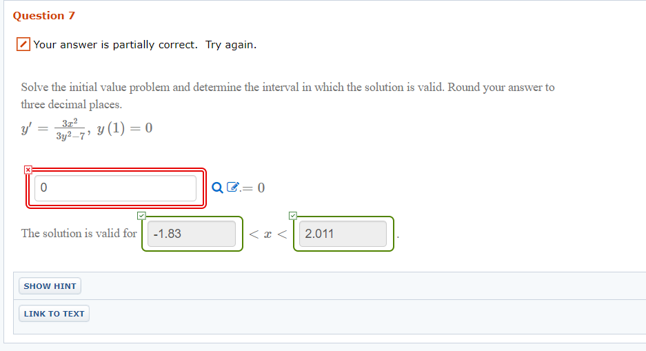 Solved Question 7 Your answer is partially correct. Try | Chegg.com