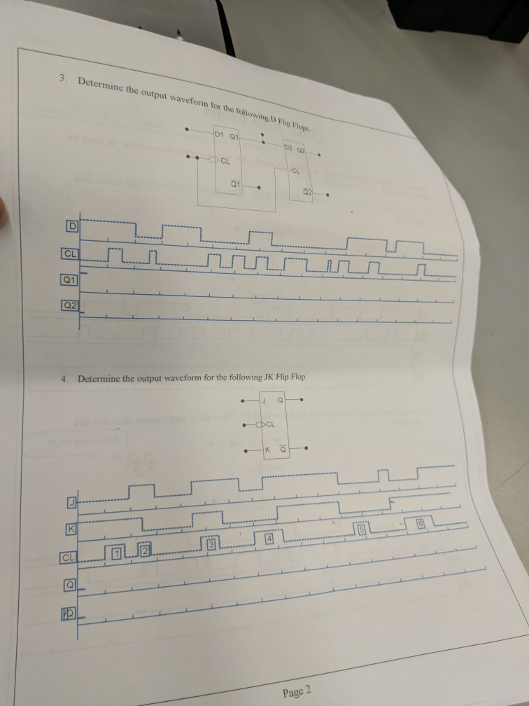 Solved 3 Determine The Output Waveform For The Following D