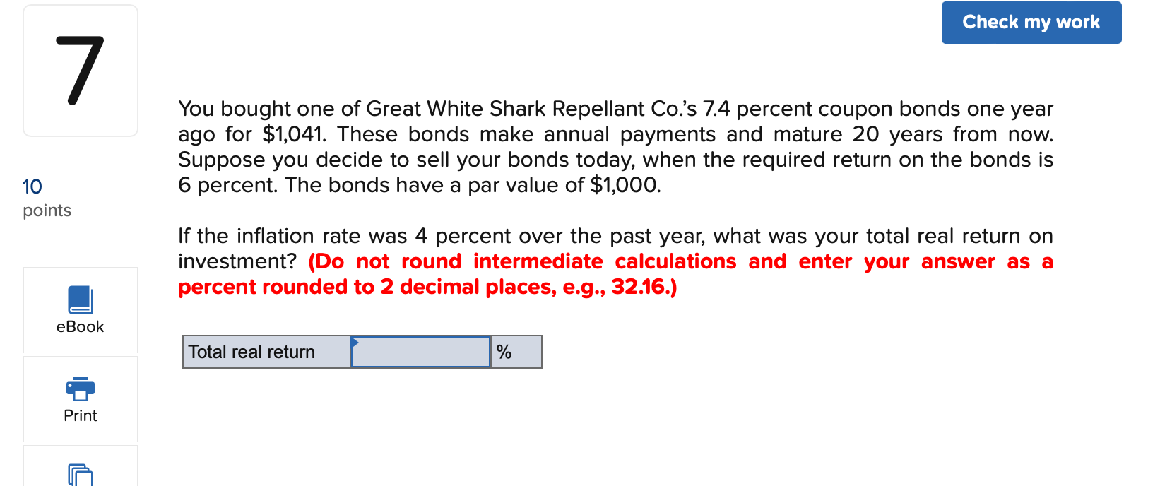 Solved 6 10 points eBook Hint Print ច References Suppose we | Chegg.com