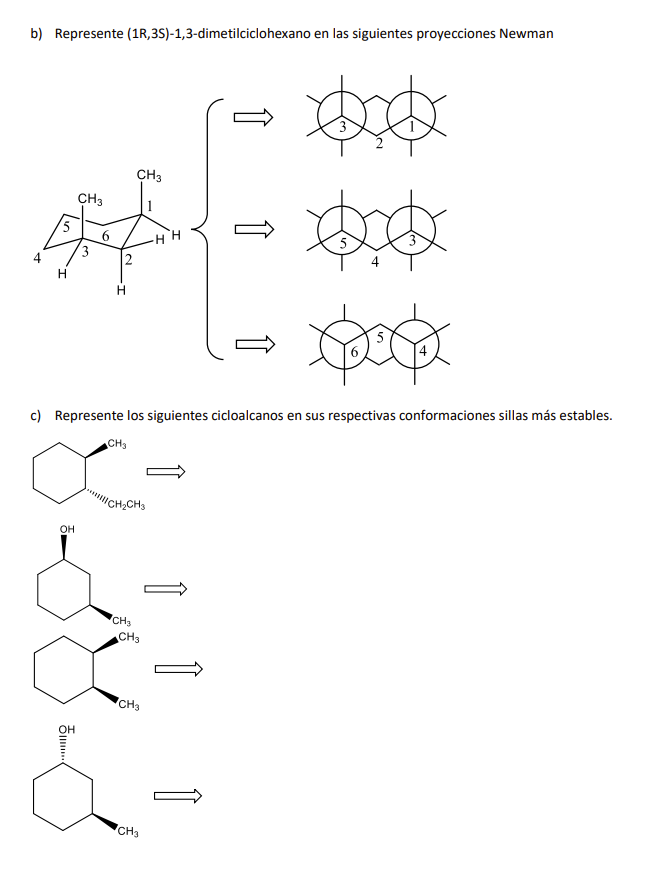 H. Energía de las distintas conformaciones a) | Chegg.com