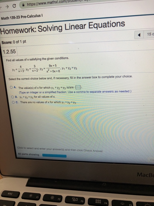 Solved , → C https://www.mathxl.com/studentra Math 135-23 | Chegg.com