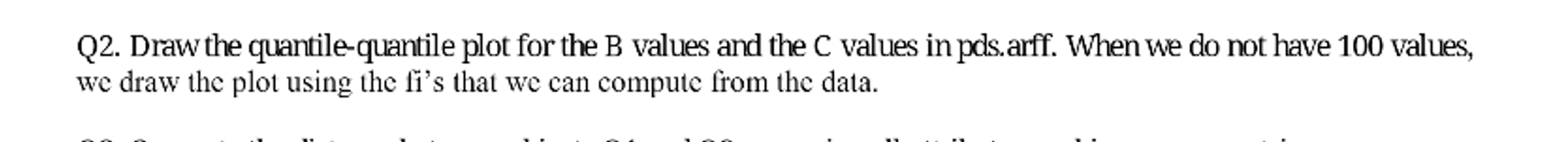 Solved Q2. ﻿Draw the quantile-quantile plot for the B | Chegg.com