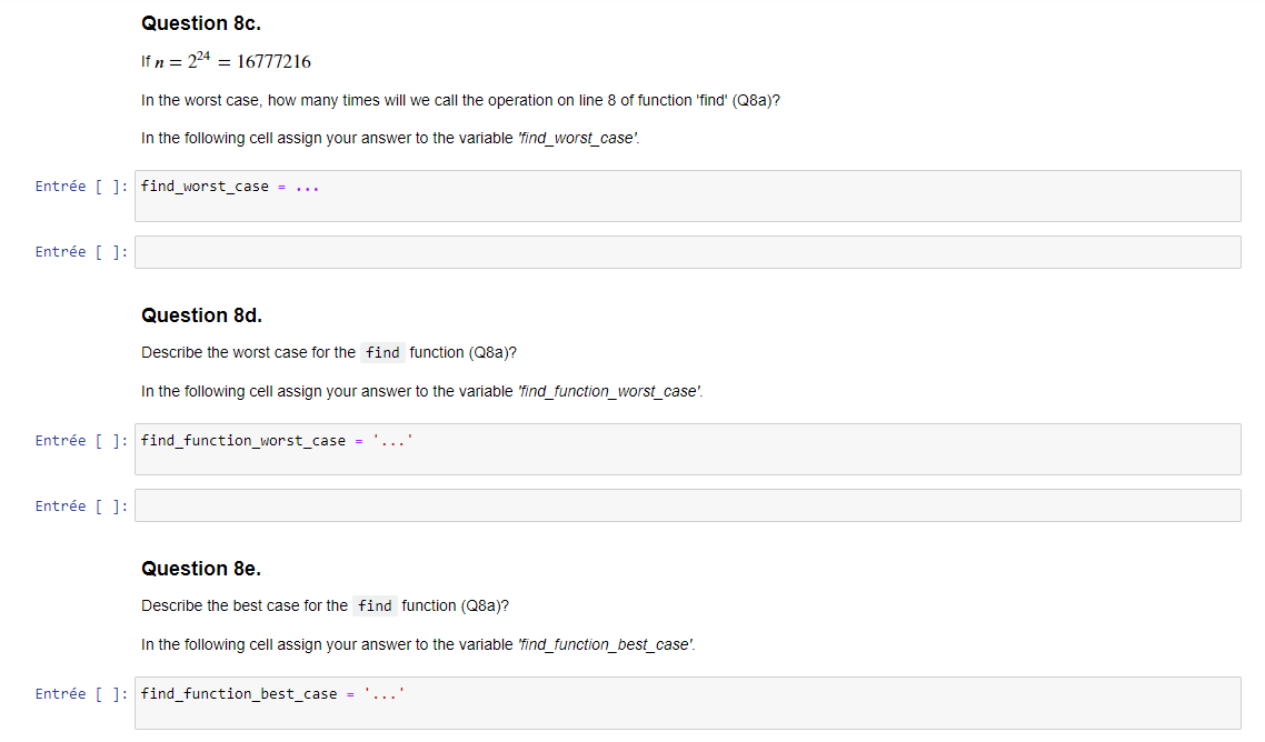 Solved Question 8c. If n = 224 = 16777216 In the worst case, | Chegg.com