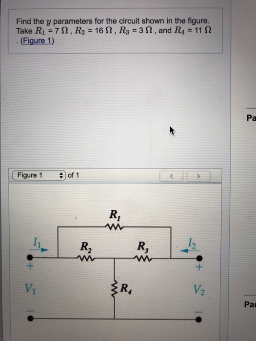 Solved Find the y parameters for the circuit shown in the | Chegg.com