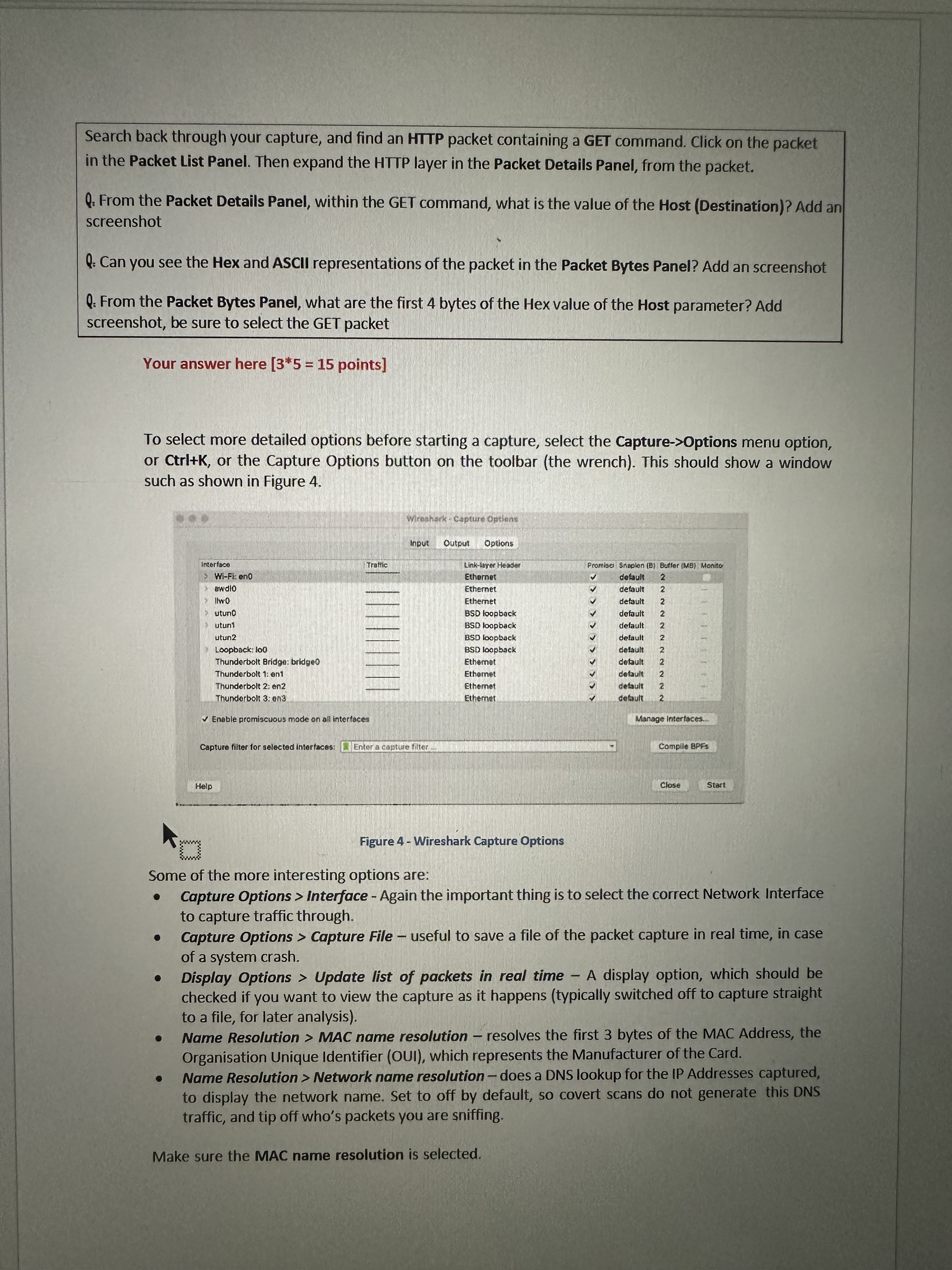 Solved Packet Capture Packet Sniffing A Packet Sniffer Is