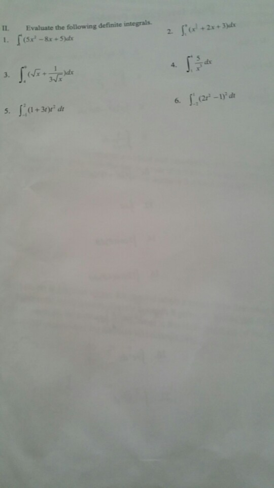 Solved Basic Integration Problems I. Find the following | Chegg.com