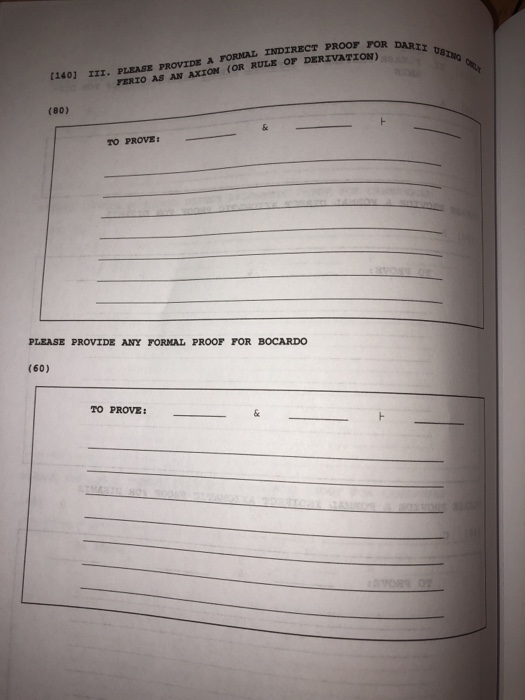 Solved II Us PLEASE FERIO AS AN AXION (OR RULE OF | Chegg.com