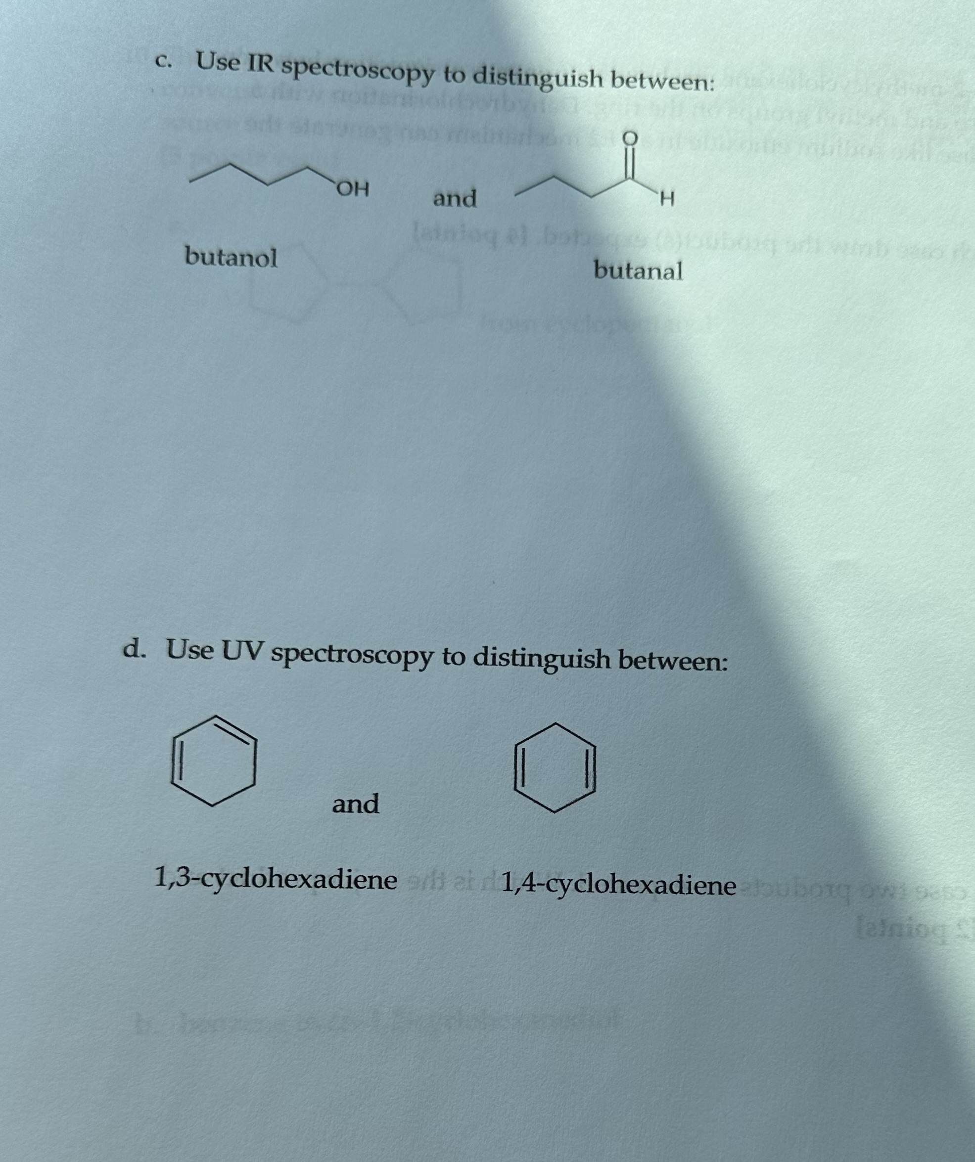 Solved 8. For the following pairs of compounds, explain how | Chegg.com