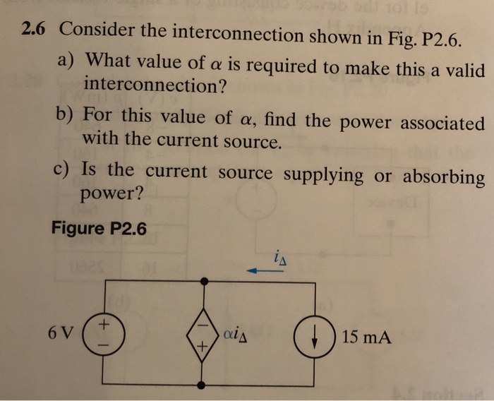 Solved 2.6 Consider the interconnection shown in Fig. P2.6. | Chegg.com