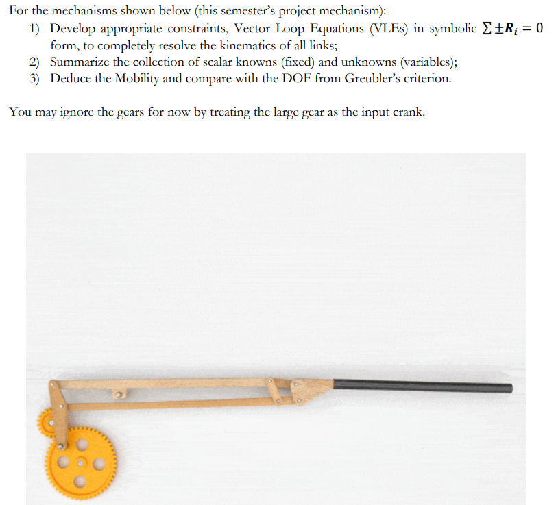 Solved For the mechanisms shown below (this semester's | Chegg.com