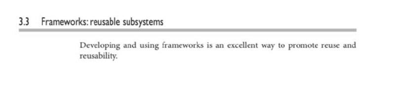 Solved 3.3 Frameworks: reusable subsystems Developing and | Chegg.com