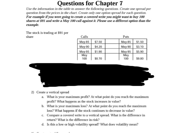Solved Questions for Chapter 7 Use the information in the | Chegg.com