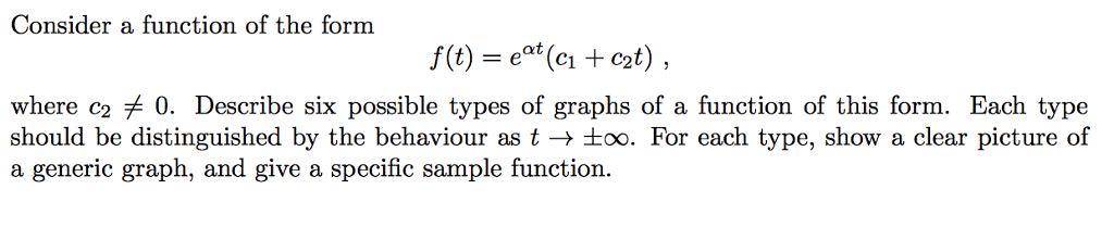 Solved Consider a function of the form where c2 f 0. | Chegg.com