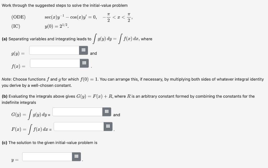 Solved Work through the suggested steps to solve the | Chegg.com