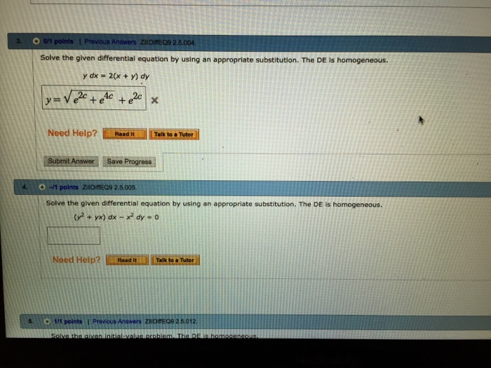 Solved Solve the given differential equation by using an | Chegg.com