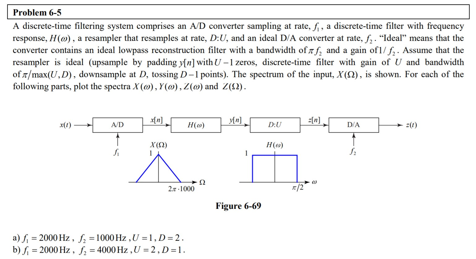 Problem 6 5 A Discrete Time Filtering System 