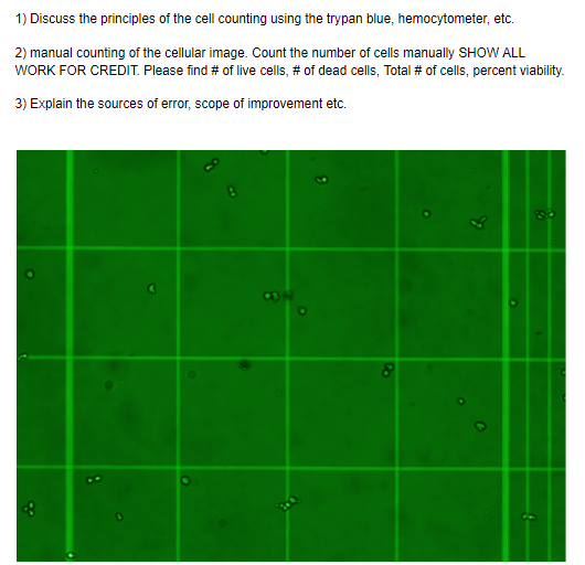 Solved Cell counting protocol using a hemocytometer and | Chegg.com