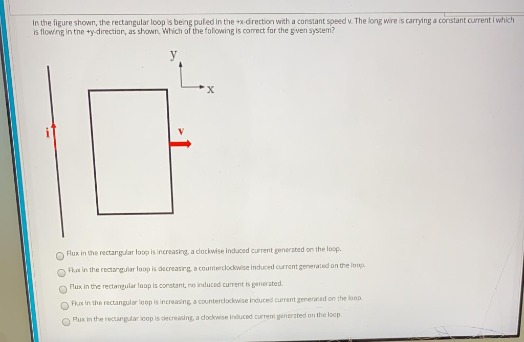 Solved In the figure shown, the rectangular loop is being | Chegg.com