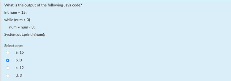Solved What is the output of the following Java code? int | Chegg.com