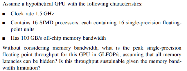 Solved Assume a hypothetical GPU with the following | Chegg.com