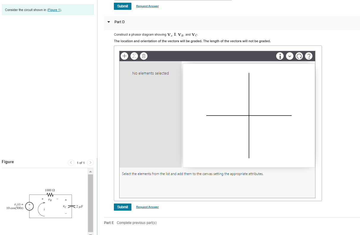 Solved Consider the circuit shown in Part A Find the phasor | Chegg.com