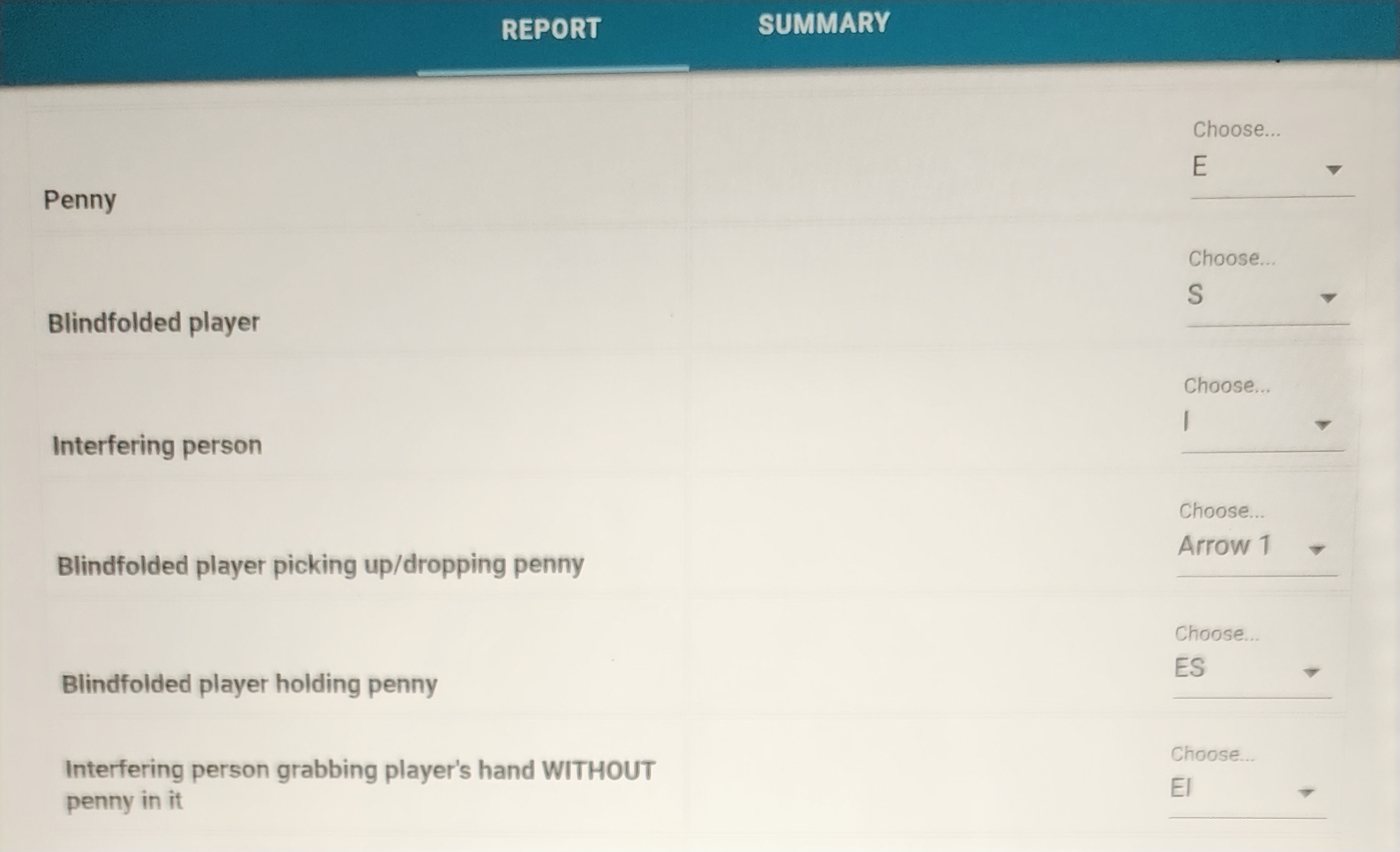 SUMMARY Choose... Blindfolded player picking | Chegg.com